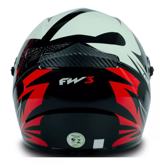 Proteja-se com o Capacete FW3 GT-2 Preto-Vermelho!