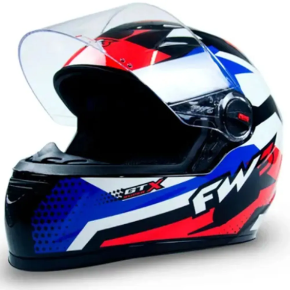 CAPACETE FW3 GTN SUPER VERMELHO-AZUL-BRANCO | Paulinho Motos