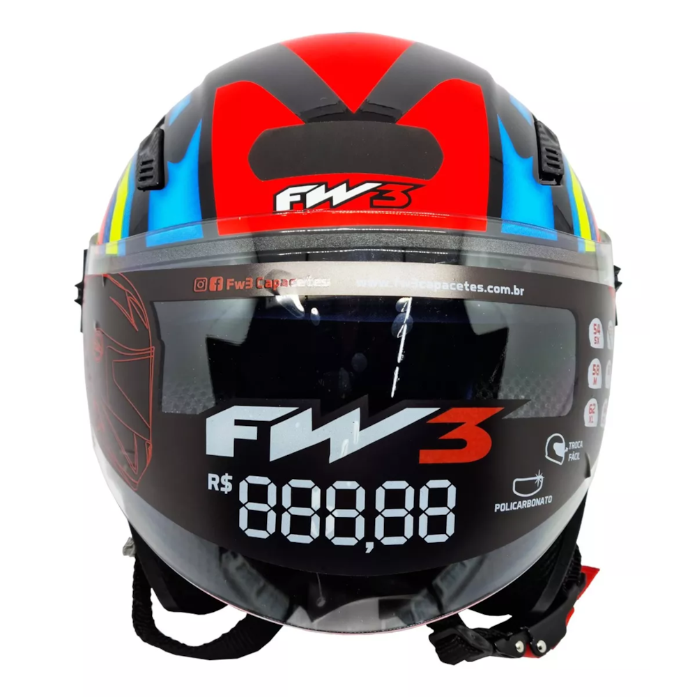 Capacete FW3 X Open Up Fox