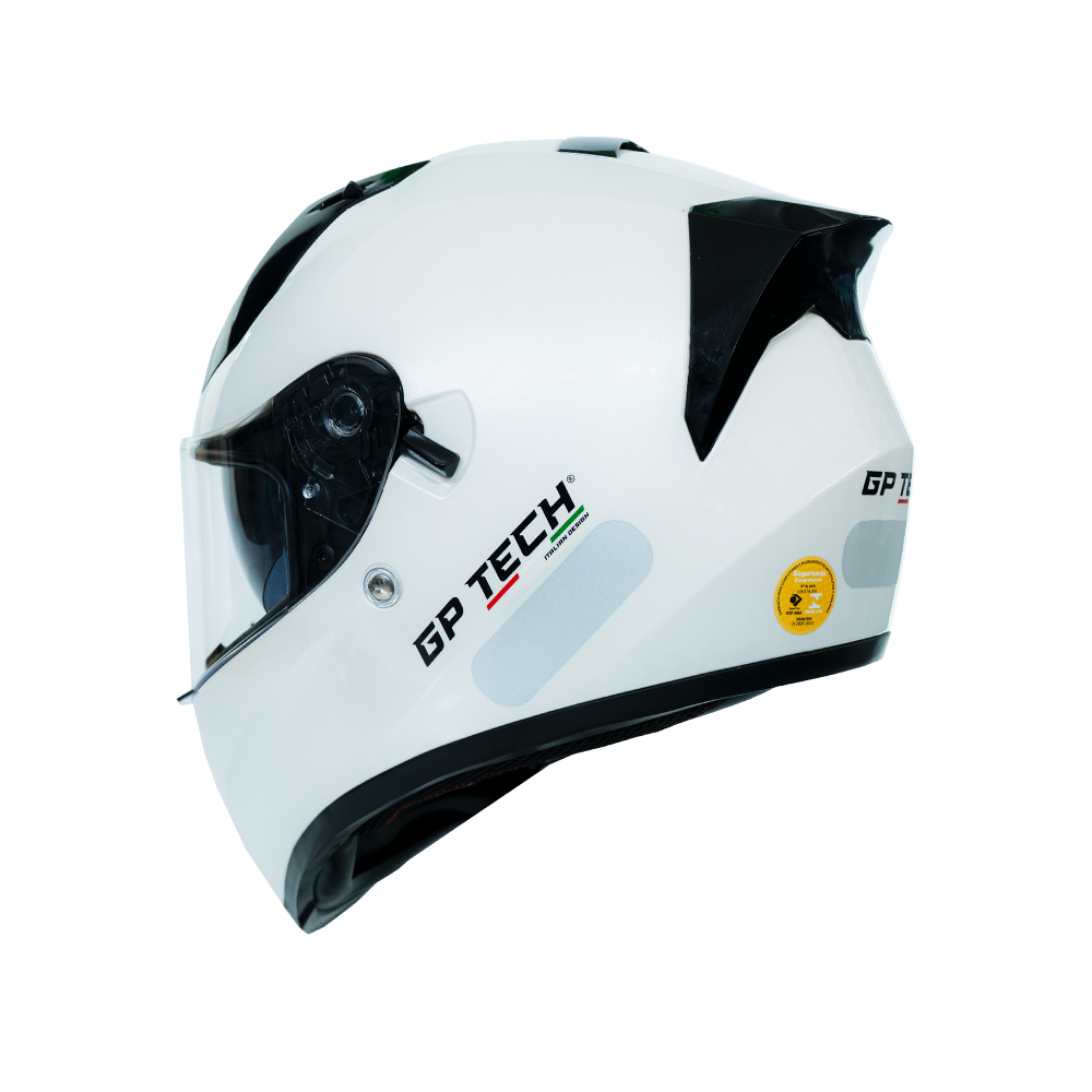 CAPACETE GP TECH V128 MONOCOLOR SV VISEIRA SOLAR PEROLIZADO