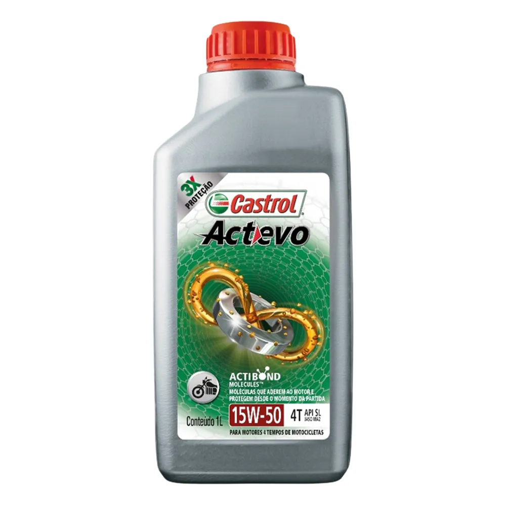 OLEO CASTROL ACTEVO STOP-START 15W50 4T 1 LITRO | Paulinho Motos