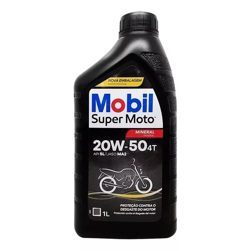 Dê Vida ao Seu Motor com Óleo Mobil 4T 20W50 Mineral Litro - O Melhor para sua Moto!