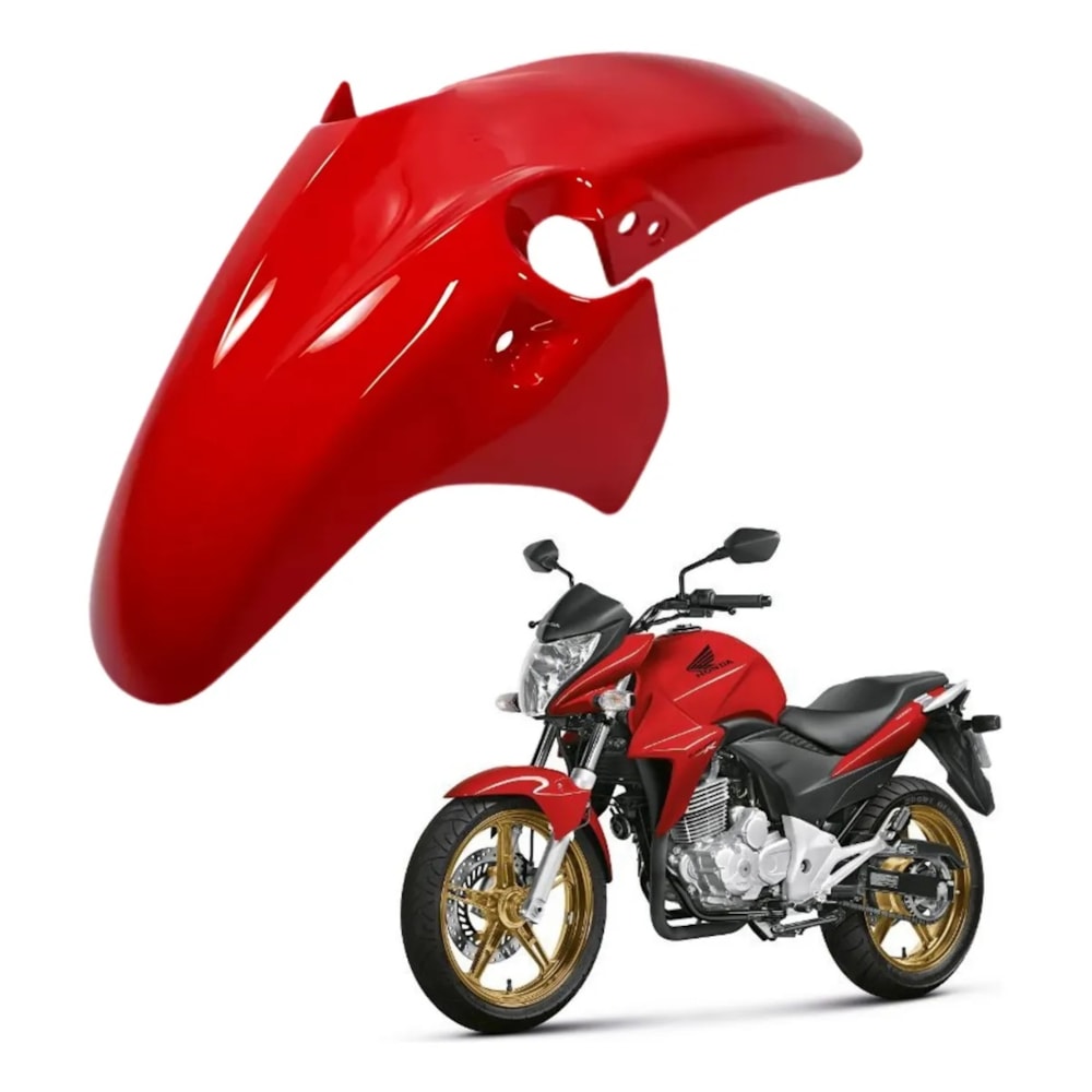 PARALAMA DIANTEIRO CB 300R 09-12 E 14-15 VERMELHO MACEIO (PLASMOTO)