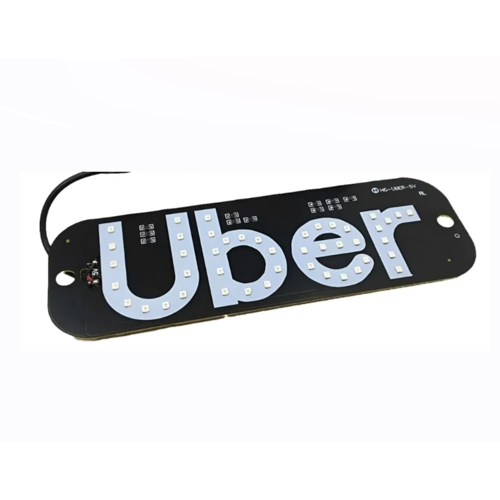 PLACA LED UBER 19X6,5CM USB BASE VENTOSA LUATEK LK-U01